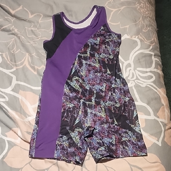 Danskin Now | One Pieces | Danskin Now Kids Bodysuit Purple And Black ...